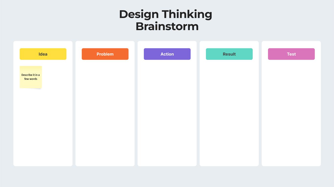Design Thinking Brainstorm Template | Moqups