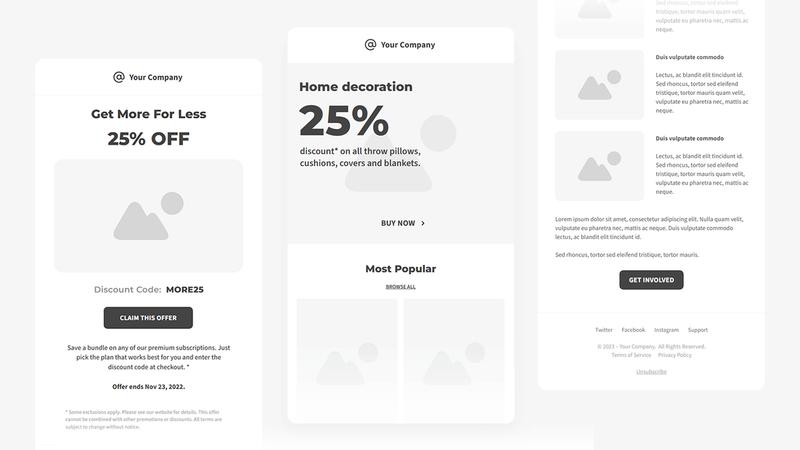 Marketing Email Wireframe Template | Moqups
